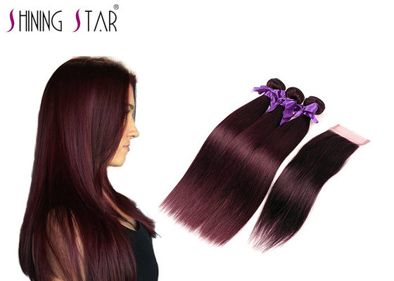 No Shedding Virgin Brazilian Straight Hair Bundles / 3 Pieces Long Brazilian Bundles