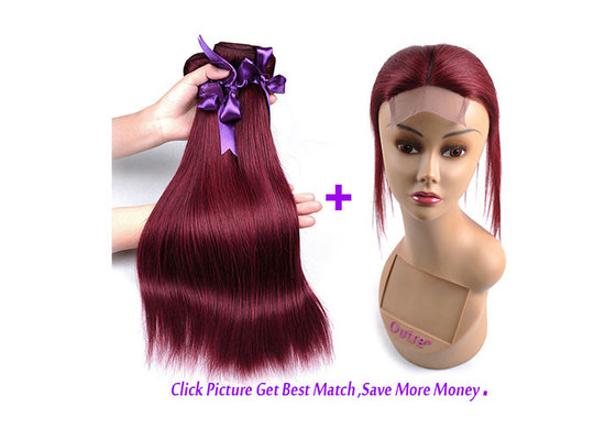 Wear Resistant 100 Human Hair Bundles With Closure Multi Colors Optional
