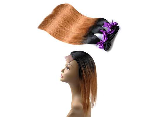 #1B30 Virgin Brazilian Remy Hair Bundles , Ombre 3 Bundles Of Brazilian Hair