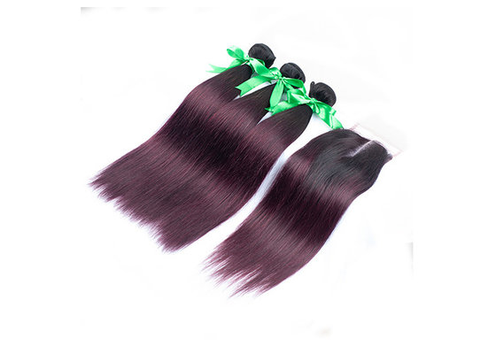 Soft Detangle Indian Virgin Hair Bundles , Smooth Indian Hair Weave Bundles