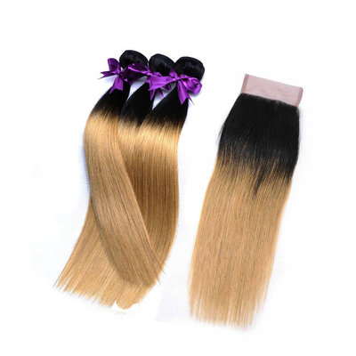 100% Indian Human Hair Weave / 1B27 3 Bundles Of Virgin Indian Hair
