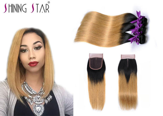 100% Indian Human Hair Weave / 1B27 3 Bundles Of Virgin Indian Hair