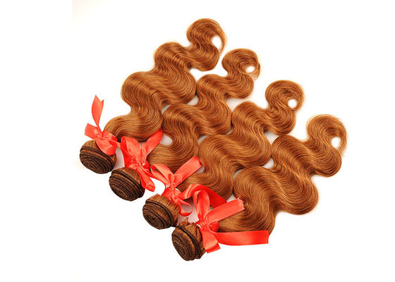 Bleachable Thick Body Wave Human Hair Weave With Double Drawn Fullness