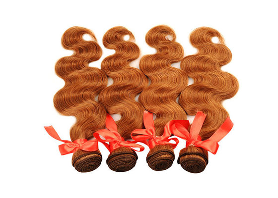 Bleachable Thick Body Wave Human Hair Weave With Double Drawn Fullness