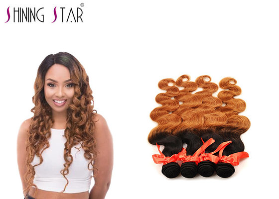 4 Pcs Brazilian Body Wave Human Hair , Ombre 24 Inch Body Wave Weave