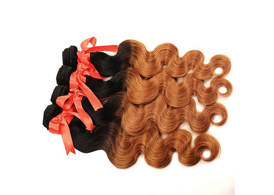 4 Pcs Brazilian Body Wave Human Hair , Ombre 24 Inch Body Wave Weave