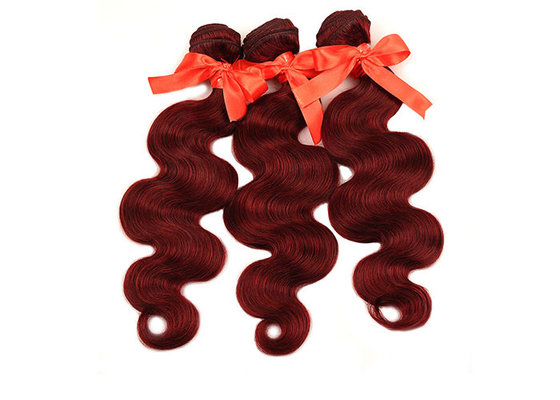 Free Tangle Remy Body Wave Human Hair / 99J Brazilian Body Wave Hair 3 Bundles