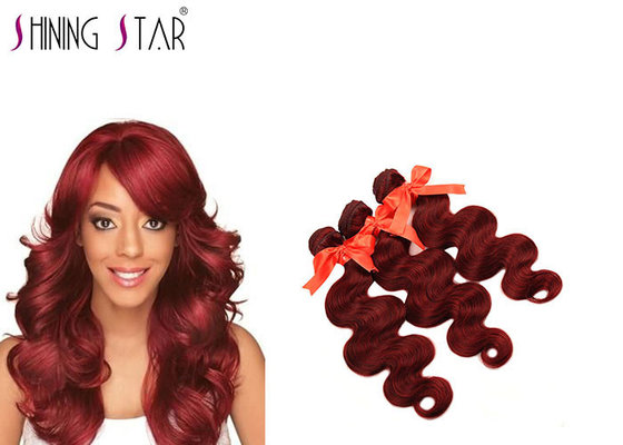 Free Tangle Remy Body Wave Human Hair / 99J Brazilian Body Wave Hair 3 Bundles