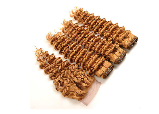 Double Drawn 8A Deep Wave Hair Bundles For Women Non Bad Small 27 Color