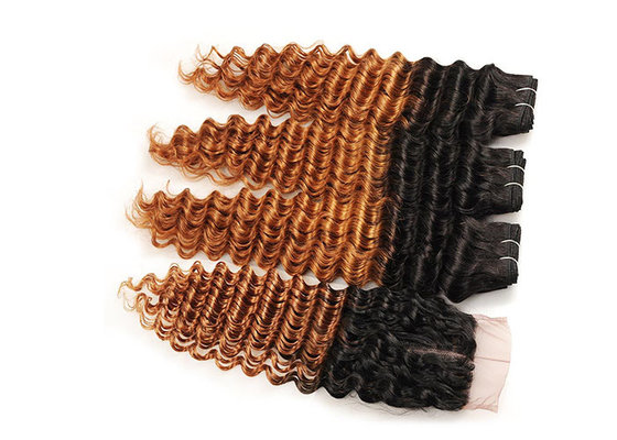 Curly Virgin Brazilian Deep Wave Hair Bundles With Closure Hold Curl Well