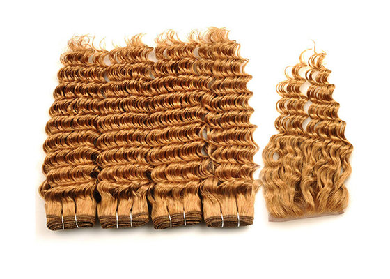 Confortable Brazilian Deep Wave Human Hair / Smooth 20 Inch Deep Wave Weave