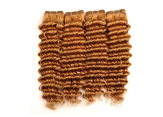 Double Drawn Malaysian Deep Wave Hair Bundles Can Be Iron Flat Color 27