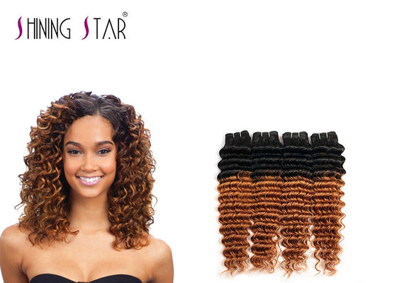 Blonde Curly Malaysian Deep Wave Hair Bundles No Tangle Customized Length