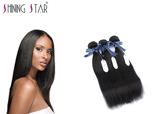 Straight Brazilian Virgin Unprocessed Remy Human Hair Weave Natural Black