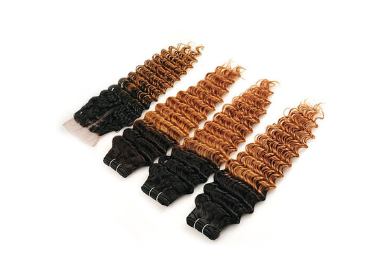 Tangle Free Malaysian Virgin Hair Bundles , Tight Malaysian Deep Wave Bundles