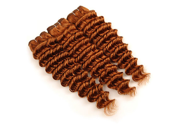 3 Pcs Blonde 8A Deep Wave Hair Bundles With Machine Double Weft No Small