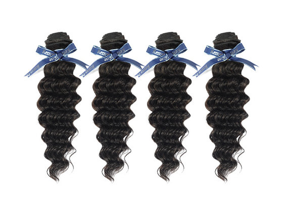 Virgin Curly Malaysian Deep Wave Hair Bundles Black Can Be Dyed And Ironed