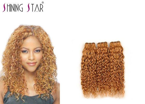 27 Blonde Water Wave Virgin Hair / Nice Shine Water Wave Human Hair Weave