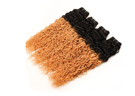 No Shedding Peruvian Water Wave Weave , Blonde Water Wave Hair 4 Bundles
