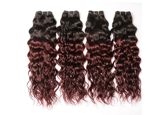 100 Water Wave Hair Bundles , Ombre Water Wave Hair Blonde Weft​ 1B Bug