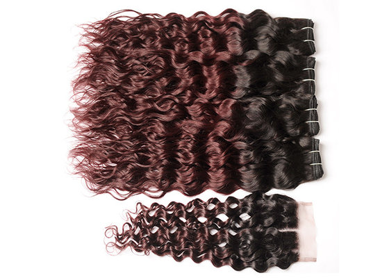 1B Bug 8A Water Wave Hair Extensions For Black Woman Double Drawn Fullness