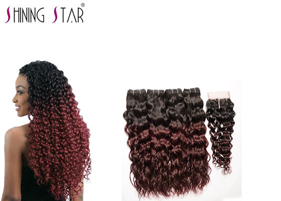 1B Bug 8A Water Wave Hair Extensions For Black Woman Double Drawn Fullness