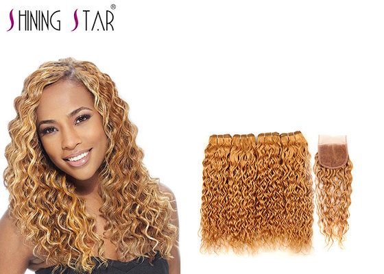 No Bad Smell Water Wave Hair Extensions For Ladies Well Double Weft Constructed