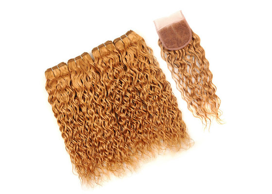 No Bad Smell Water Wave Hair Extensions For Ladies Well Double Weft Constructed