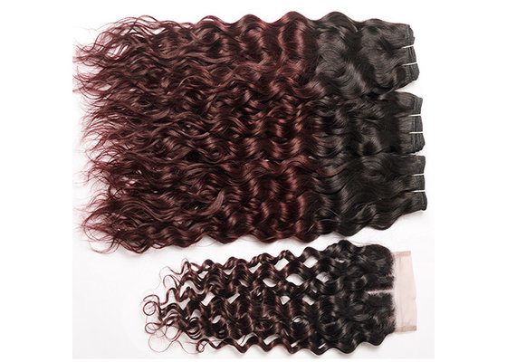 Long Malaysian Water Wave Hair , Black Woman Malaysian Human Hair Bundles