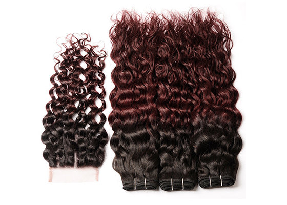 Water Wave Weave Peruvian Hair Bundles 3 Bundles Double Weft Constructed