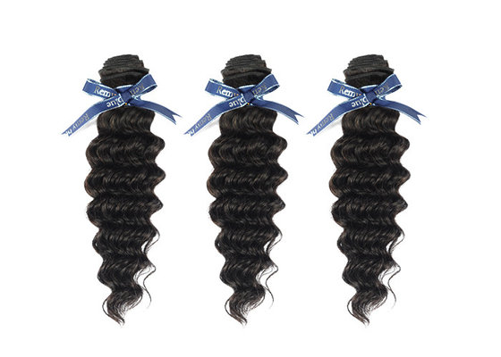 Deep Curly Weave Unprocessed Remy Hair 100 Human Hair With Closure 3 Bundles
