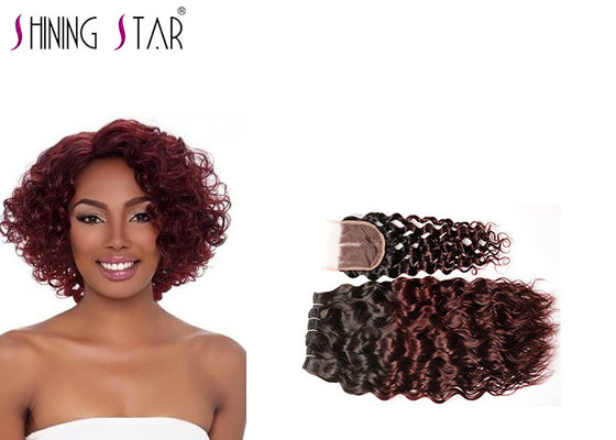 100 Indian Human Hair Weave Bundles / 3 Bundles Indian Water Wave Weave
