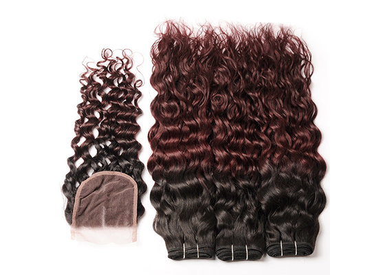 100 Indian Human Hair Weave Bundles / 3 Bundles Indian Water Wave Weave