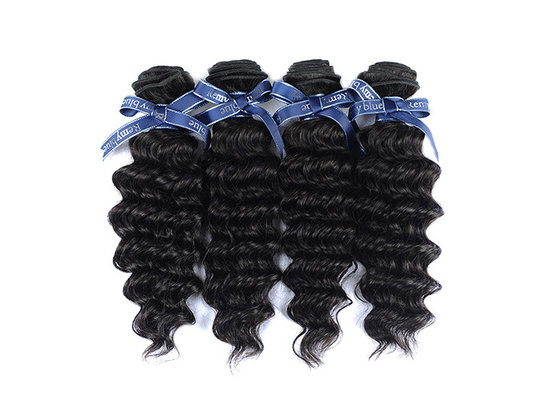 Smooth Unprocessed Brazilian Virgin Remy Hair , Four Unprocessed Human Hair Extensions