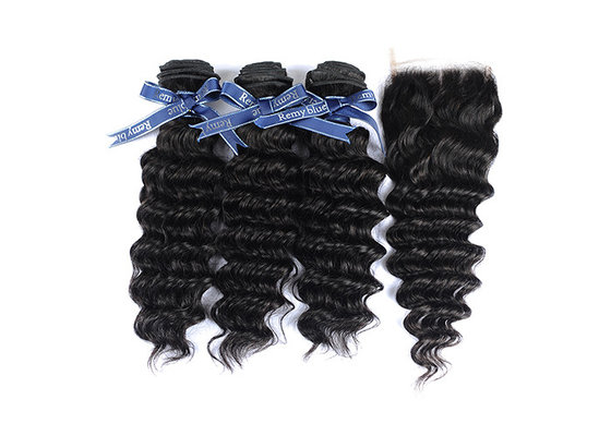 Deep Curly Unprocessed Remy Hair Extensions Weave For Black Woman 350g