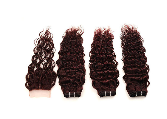 No Synthetic 3 Bundles Water Wave Hair Extensions For Girls Long Hair Proportion
