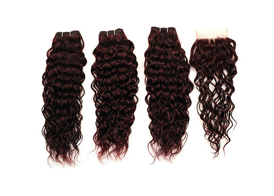No Synthetic 3 Bundles Water Wave Hair Extensions For Girls Long Hair Proportion