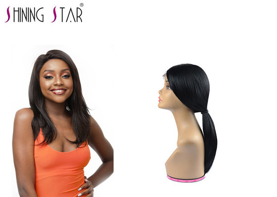 Short Bob Natural Looking Human Hair Lace Front Wigs With Natural Part 150 Density