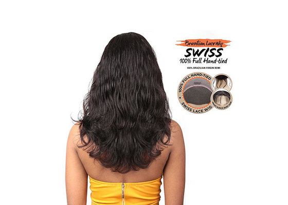 Body Wave Brazilian Full Lace Wigs Human Hair / Dye Real Hair Full Lace Wigs