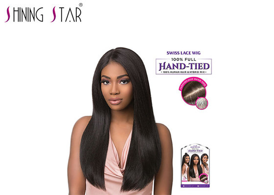 100% Hand - Tied Full Lace Human Hair Wigs With Multi Parting Swiss Lace
