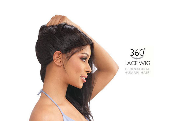 Long 360° 100 Human Hair Lace Front Wigs For African American 8A Grade