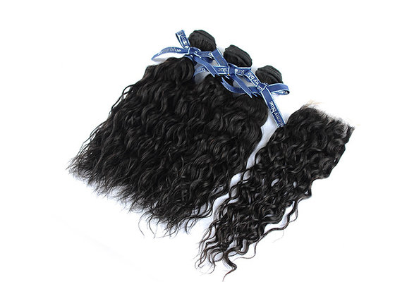 Water Wave Wave Unprocessed Remy Hair With 10'-26' Inch Weft No Tangle