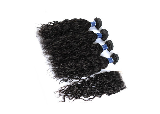 4 Pcs Unprocessed Human Hair Bundles , Long Peruvian Unprocessed Virgin Remy Hair