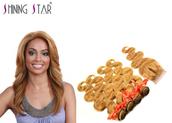 4 Pcs Blonde100 Unprocessed Virgin Remy Indian Hair For Girls 27 Color