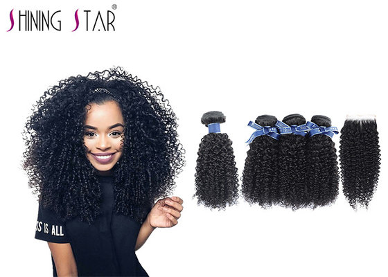 Soft Malaysian Curly Weave Bundles , Remy 4 Bundles Of Malaysian Curly Hair