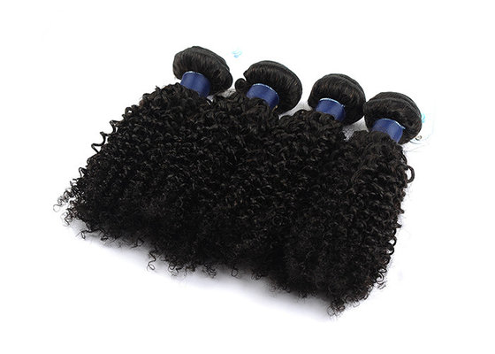 100 Remy Hair Natural Color Kinky Curly Hair Weave 4 Bundles