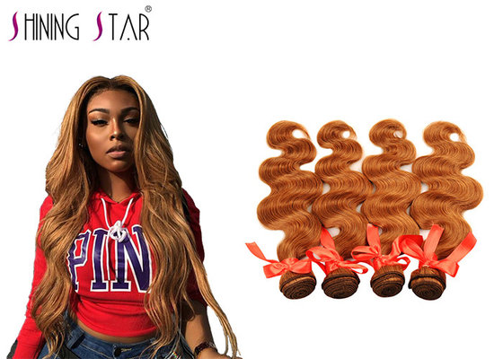 Bleachable Thick Body Wave Human Hair Weave With Double Drawn Fullness