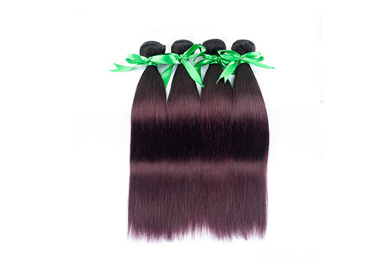 Straight Human Hair Weave Bundles Burgundy #1BBug 3 Bundles Of Weaves