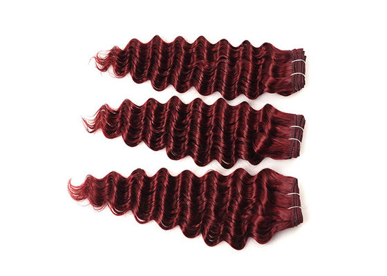 100 Human Hair Blonde Extension 3 Bundles Deep Wave Hair #99J Color