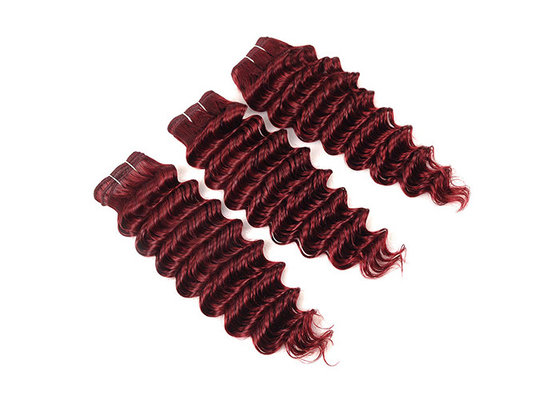 100 Human Hair Blonde Extension 3 Bundles Deep Wave Hair #99J Color